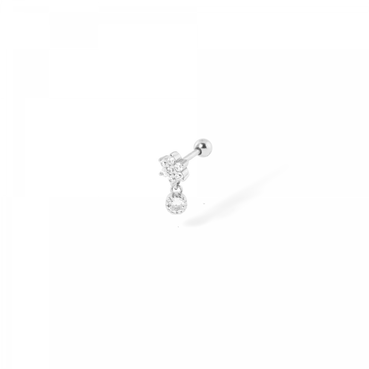 BRINCO ROSCA PRATA ESTRELA - 50332P - Stone by Stone